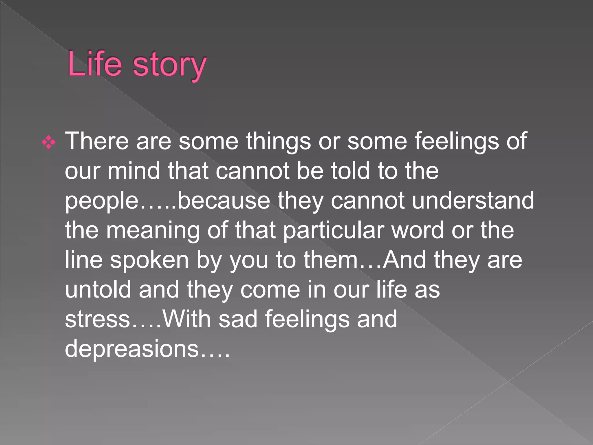 The story of my life | PPT