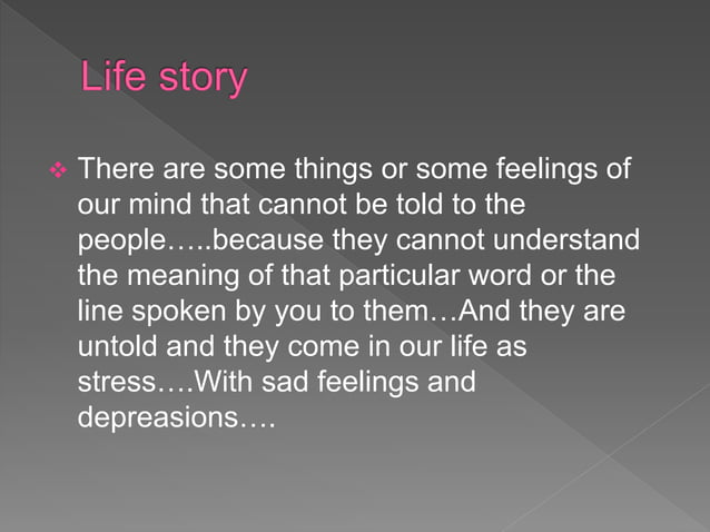 The story of my life | PPT