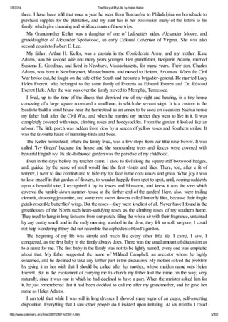 The story of my life, by helen keller | PDF