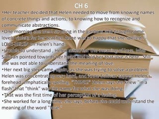 The story of my life chapterwise summary ppt | PPTX