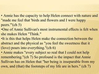 The story of my life Charecter Sketch of Anne Sullivan | PPT