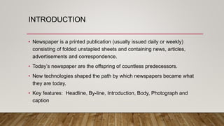 The story of newspaper | PPTX