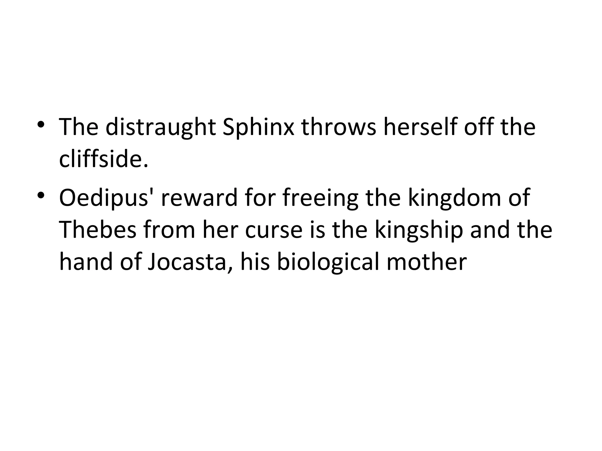 The story of oedipus rex | PPT