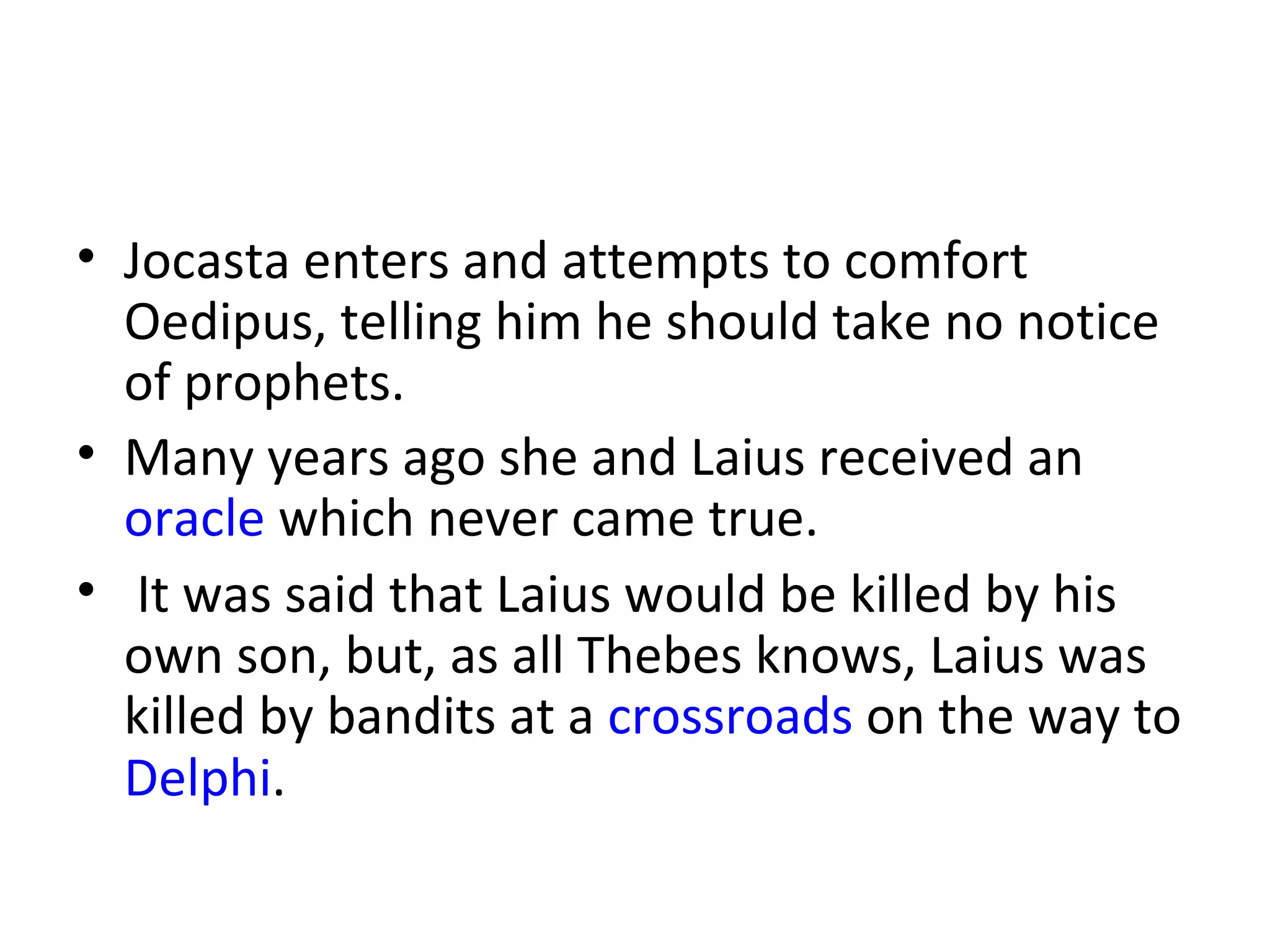 The story of oedipus rex | PPT