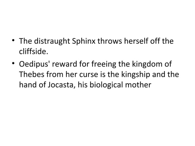 The story of oedipus rex | PPT