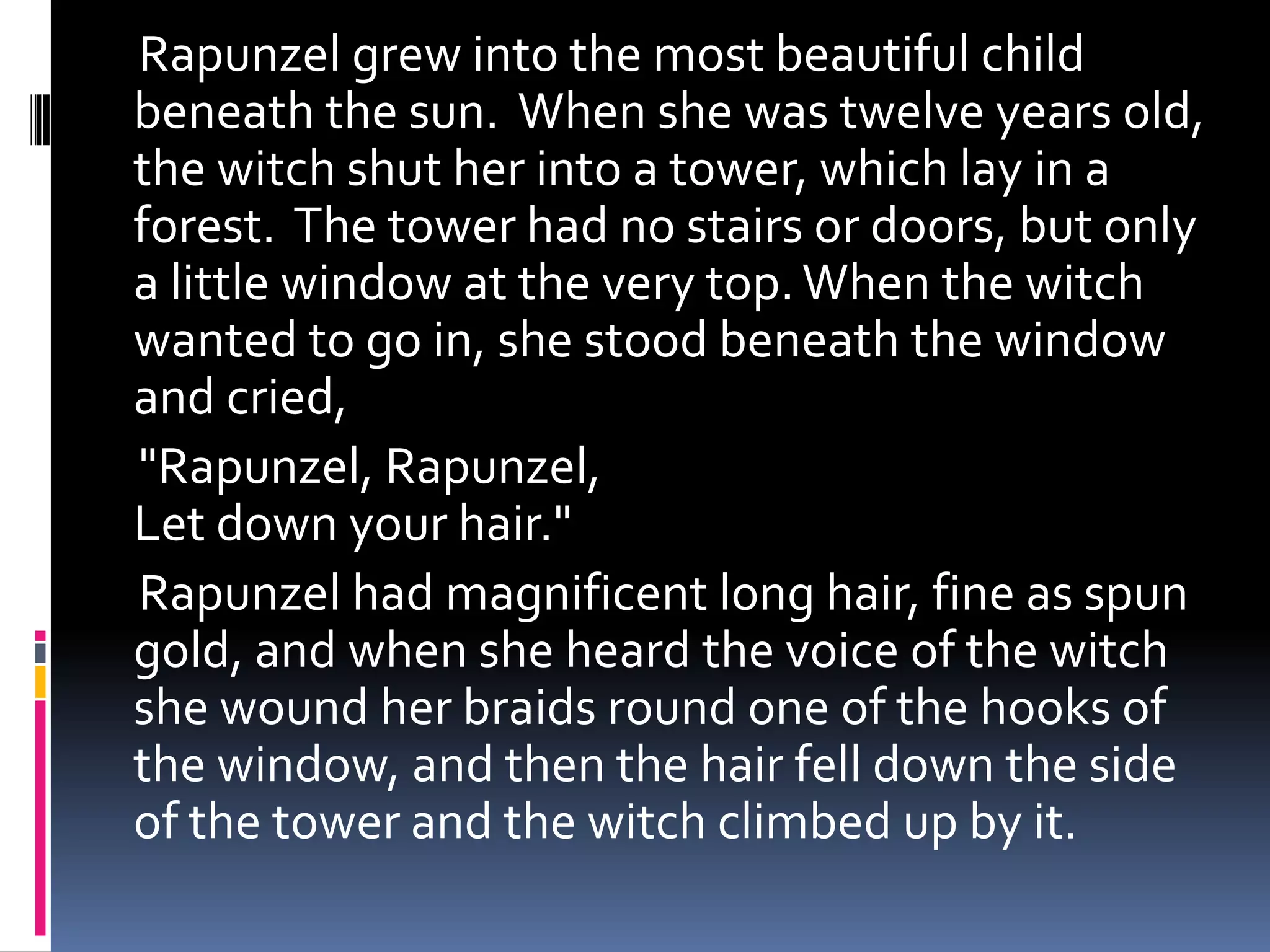 The story of rapunzel | PPTX