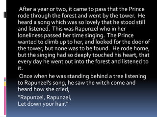 The story of rapunzel | PPTX