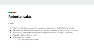 The story of Roberto and William Isaias | PPTX
