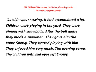 The story of the snowman | PPT