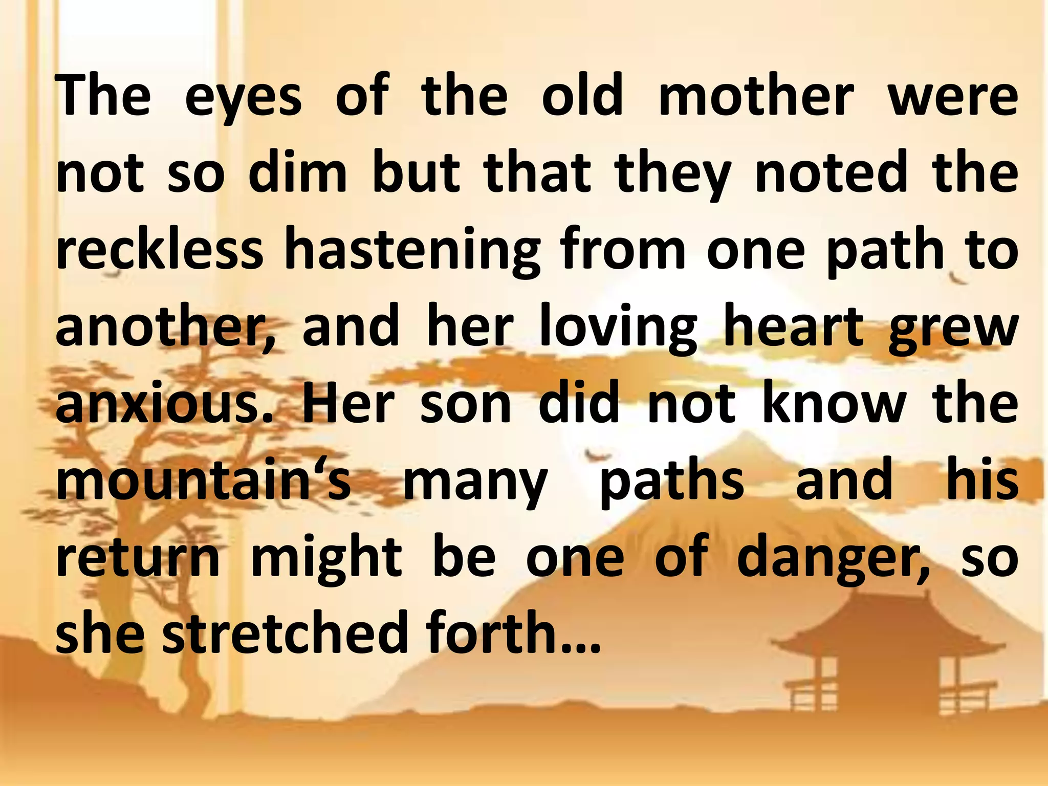 The story of the aged mother | PPTX