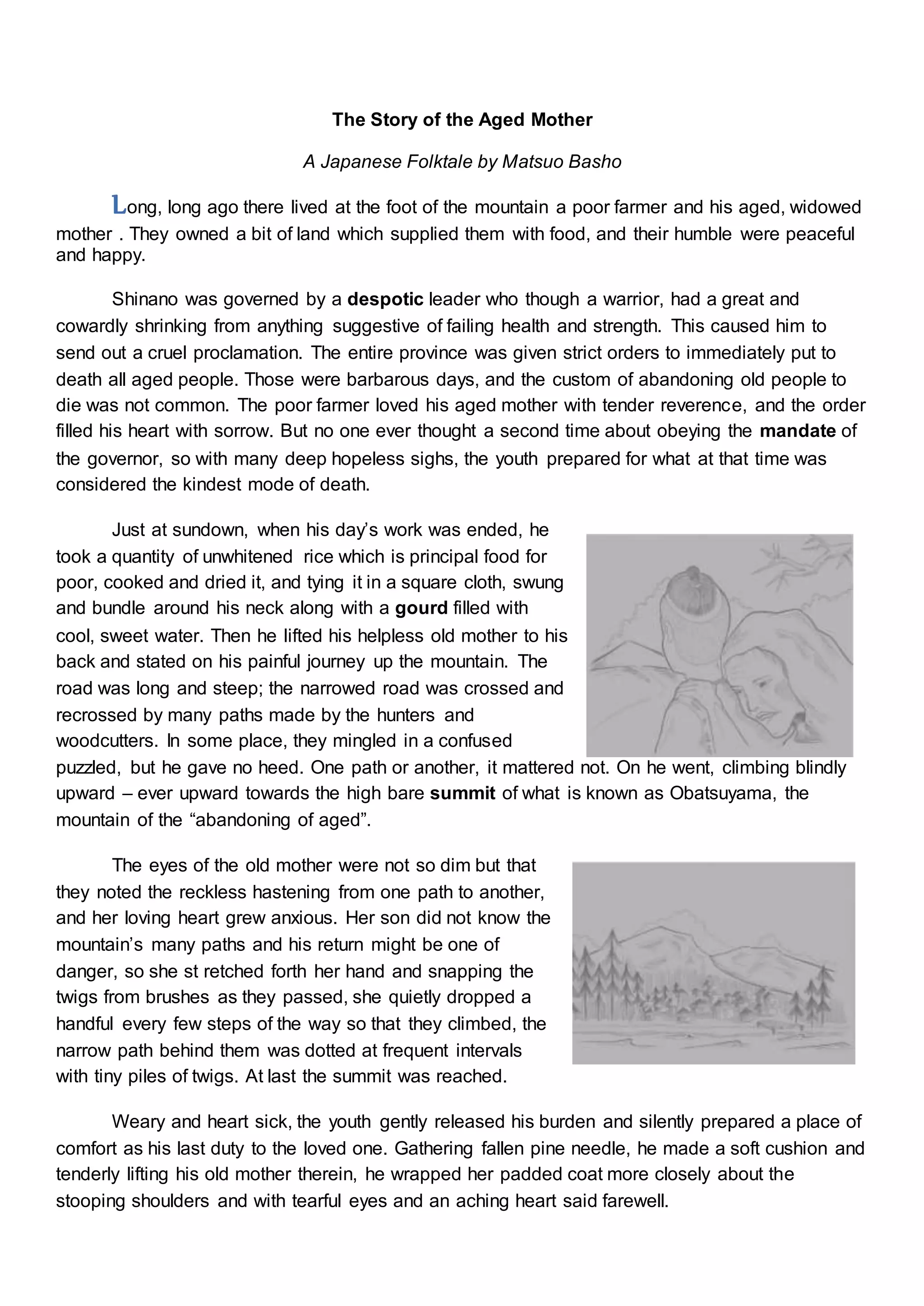 The Story of the Aged Mother | DOCX