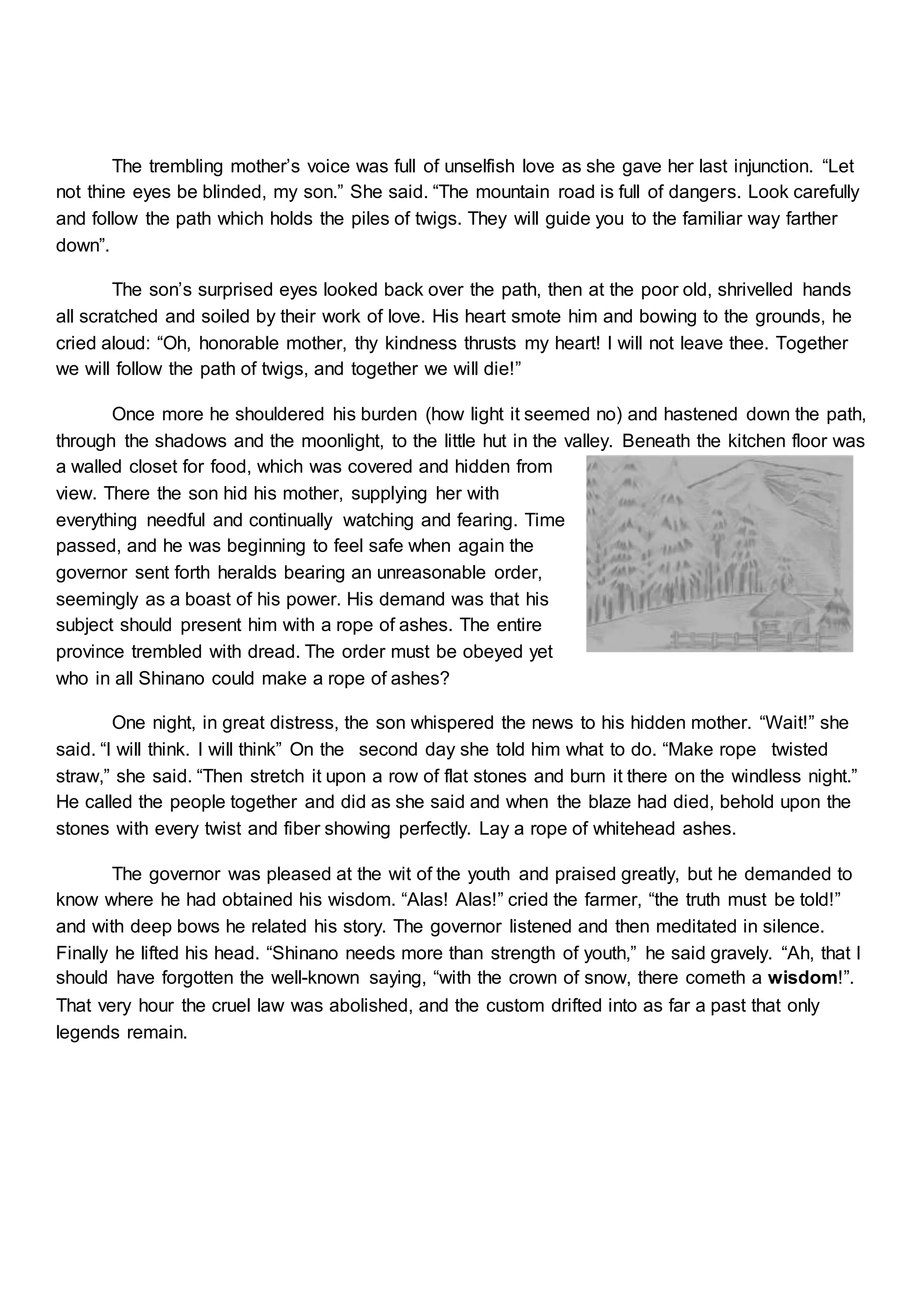 The Story of the Aged Mother | DOCX