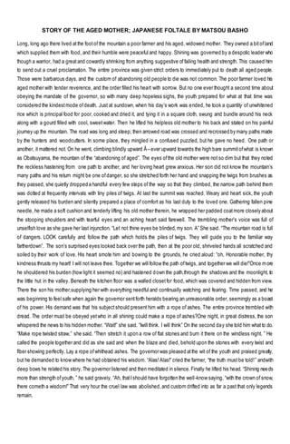 The Story of the Aged Mother | DOCX