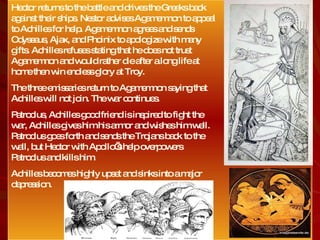 The story of the iliad | PPT | Death, Injury, or Military Conflict ...