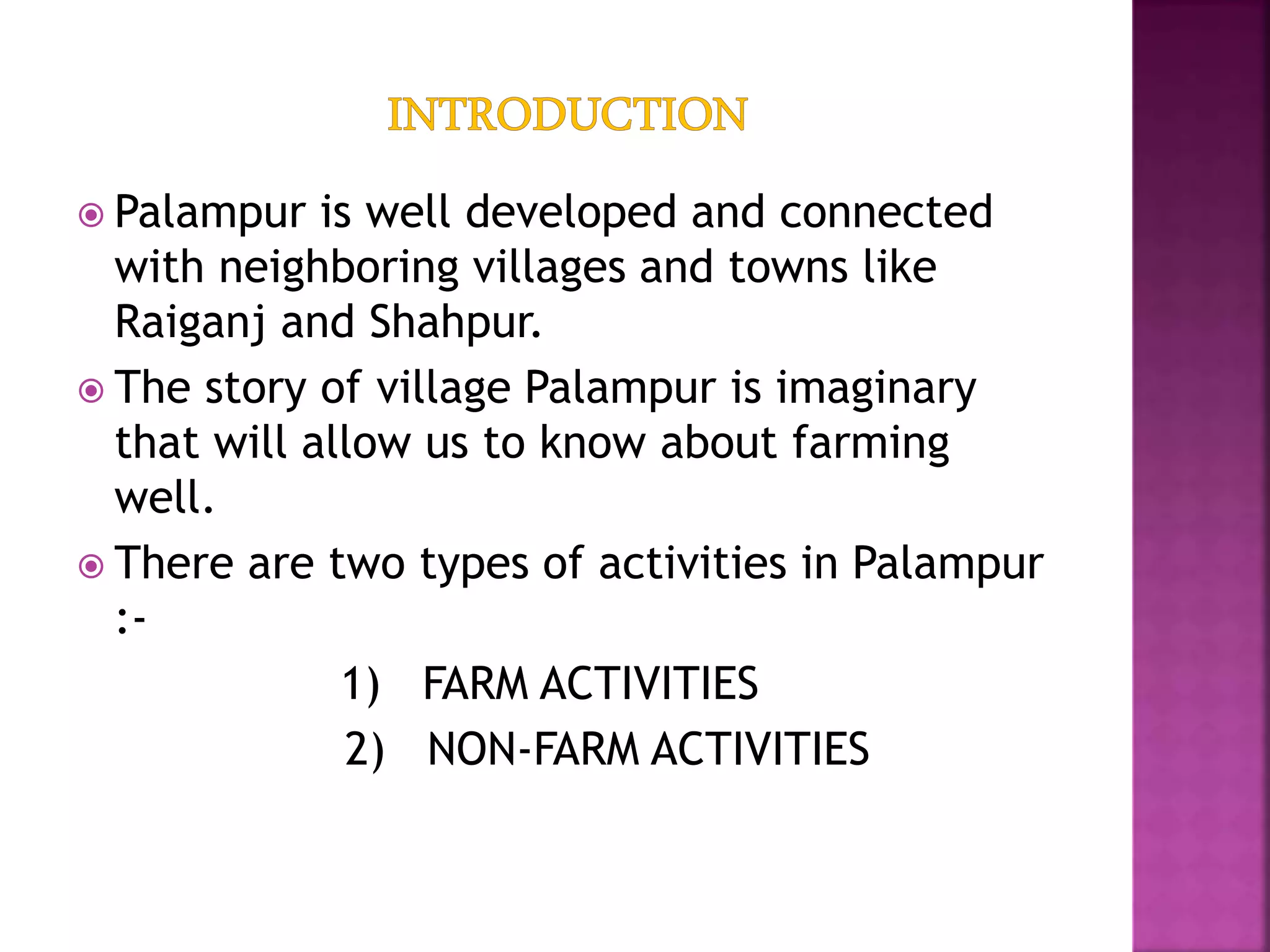 The story of village palampur | PPTX