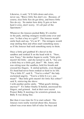 The Story of Xby Lois GouldOnce upon a time, a Baby name.docx ...