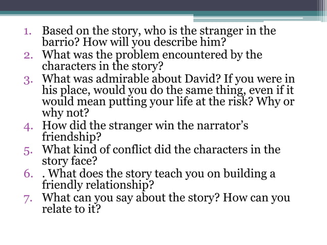 The stranger by ismael v. mallari | PPTX