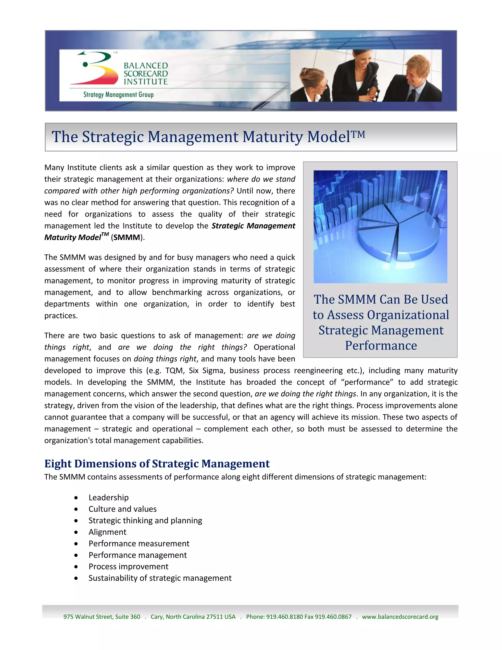 The strategic management maturity model | PDF