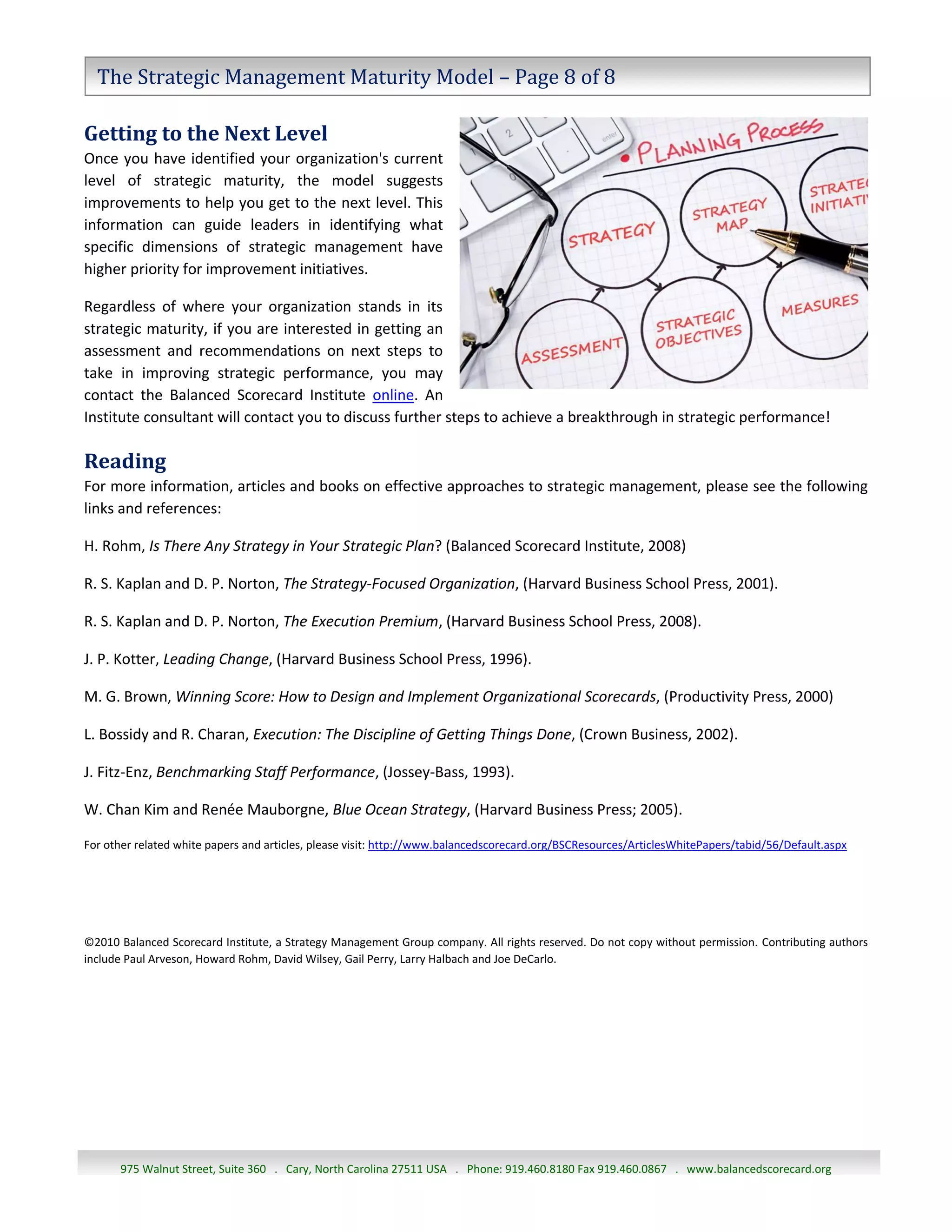 The strategic management maturity model | PDF