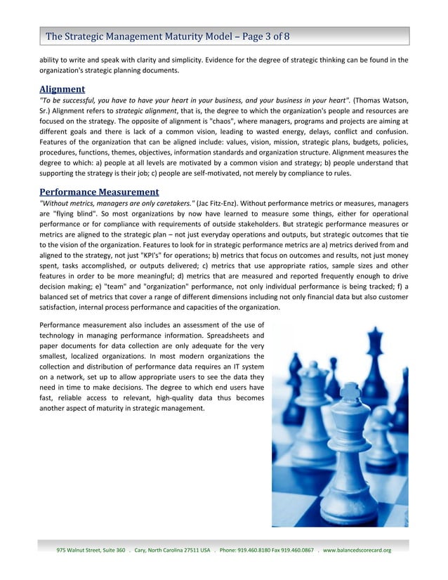 The strategic management maturity model | PDF
