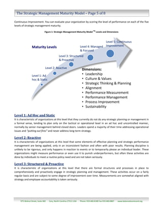The strategic management maturity model | PDF