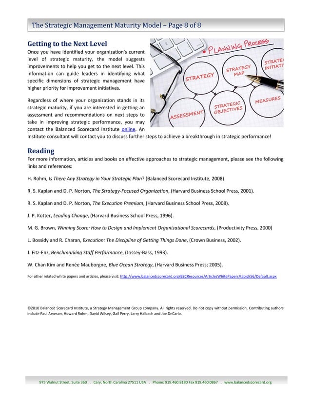 The strategic management maturity model | PDF