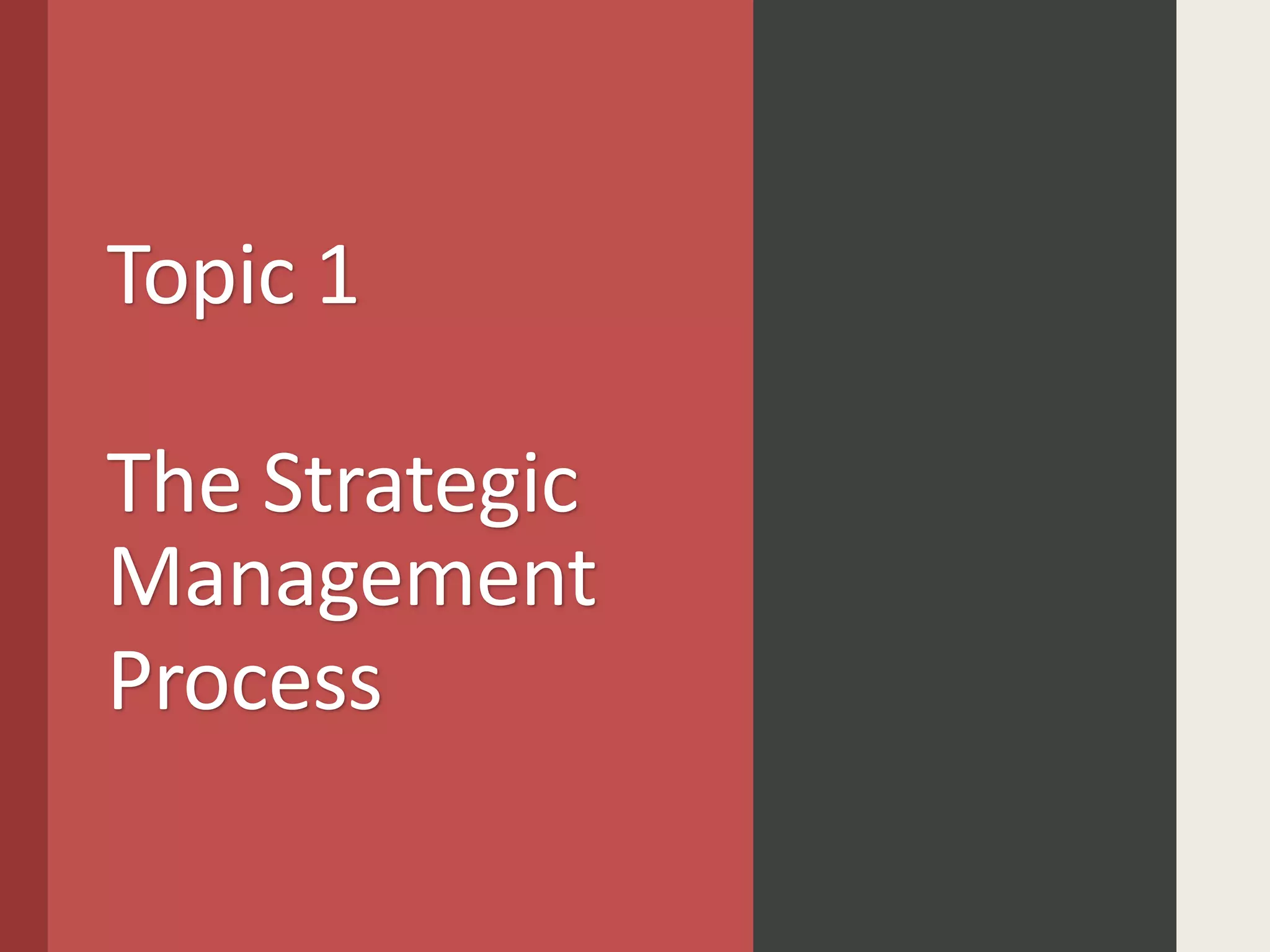 The Strategic Management Process | PPTX