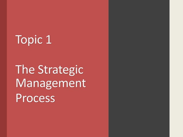 The Strategic Management Process | PPT