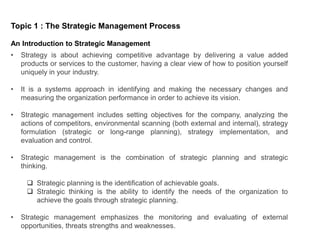 The Strategic Management Process | PPTX