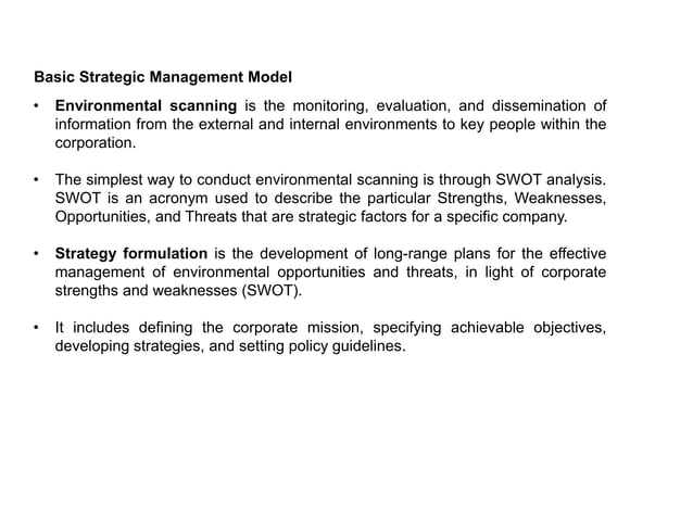 The Strategic Management Process | PPT