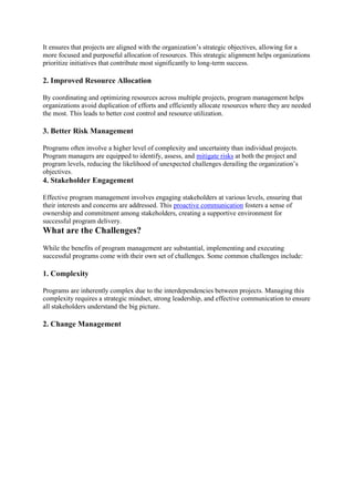 Program Management: 3 Pillars, Benefits, & Challenges | Enterprise ...