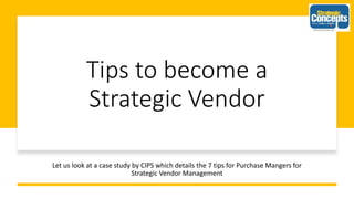 The Strategic Vendor | PPTX