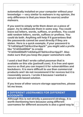 The strategies of password | PDF