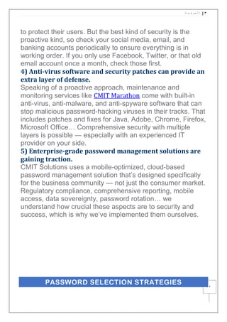 The strategies of password | PDF