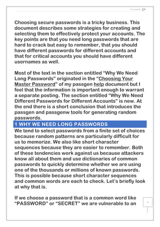 The strategies of password | PDF