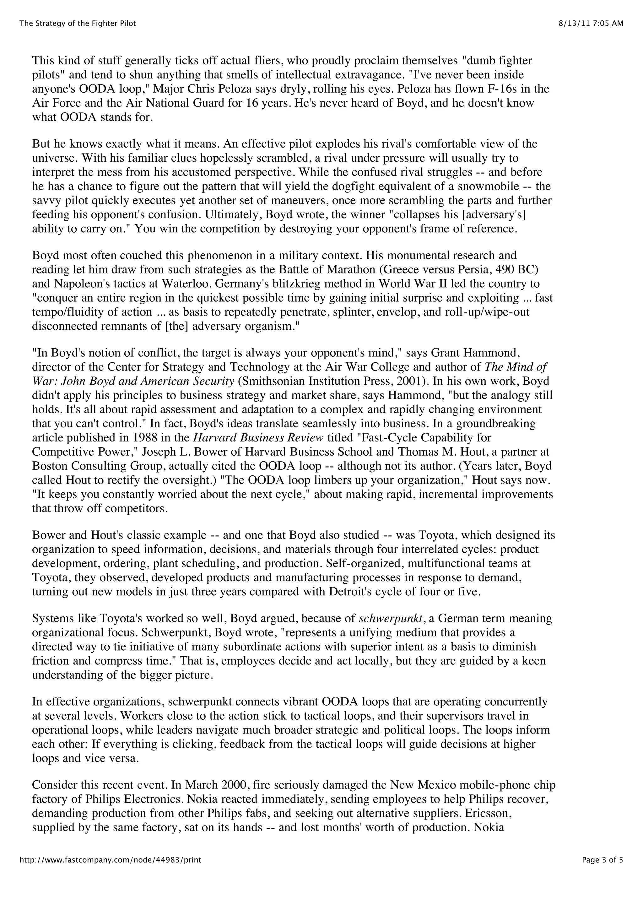 The strategy of the fighter pilot | PDF