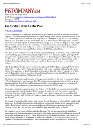 The strategy of the fighter pilot | PDF