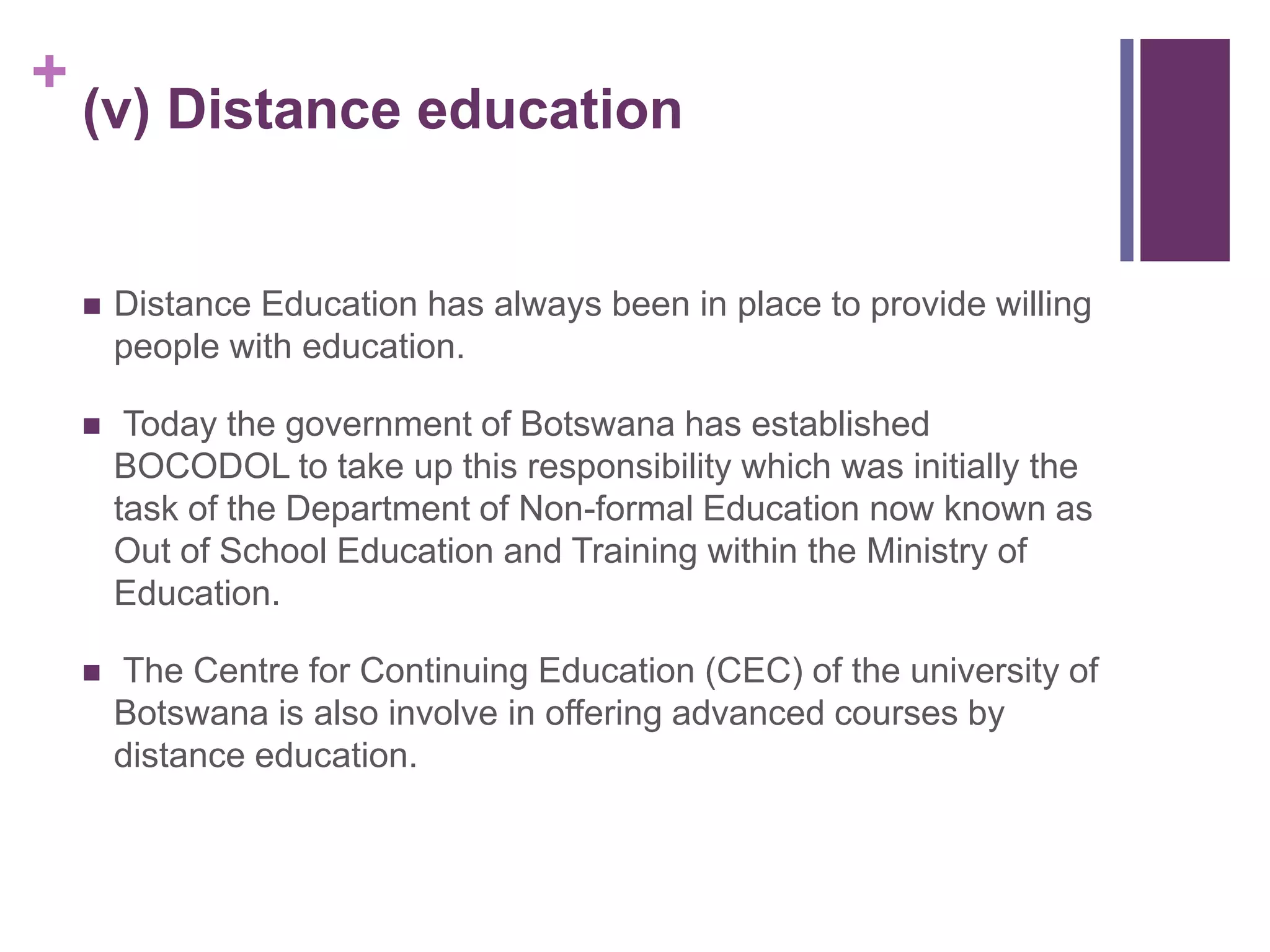 The strucrure of formal and non formal education | PPT