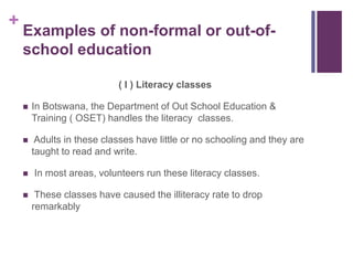 The strucrure of formal and non formal education | PPT