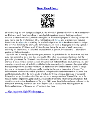 The Structure Of A Double Helix | PDF