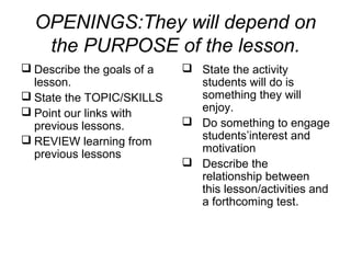 The Structure of a Language Lesson | PPT