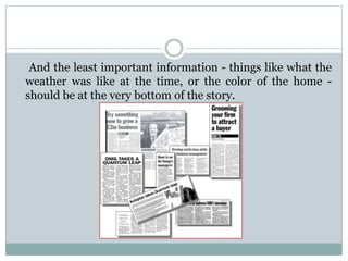 The structure of a news story | PPTX