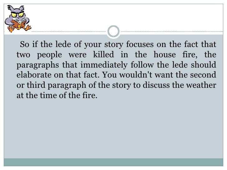 The Structure Of A News Story the-structure-of-a-news-story