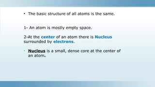 The Structure of Atoms.pptx grade 6 ppt integrated science | PPTX