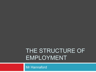 The structure of employment | PPTX