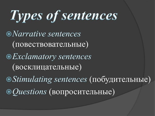 The structure of english sentence | PPT