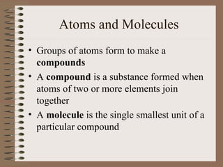 Structure of Matter, Atoms and Molecules | PPT