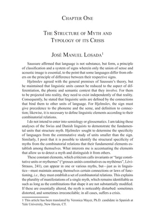 The Structure of Myth and Typology of Its Crisis | PDF