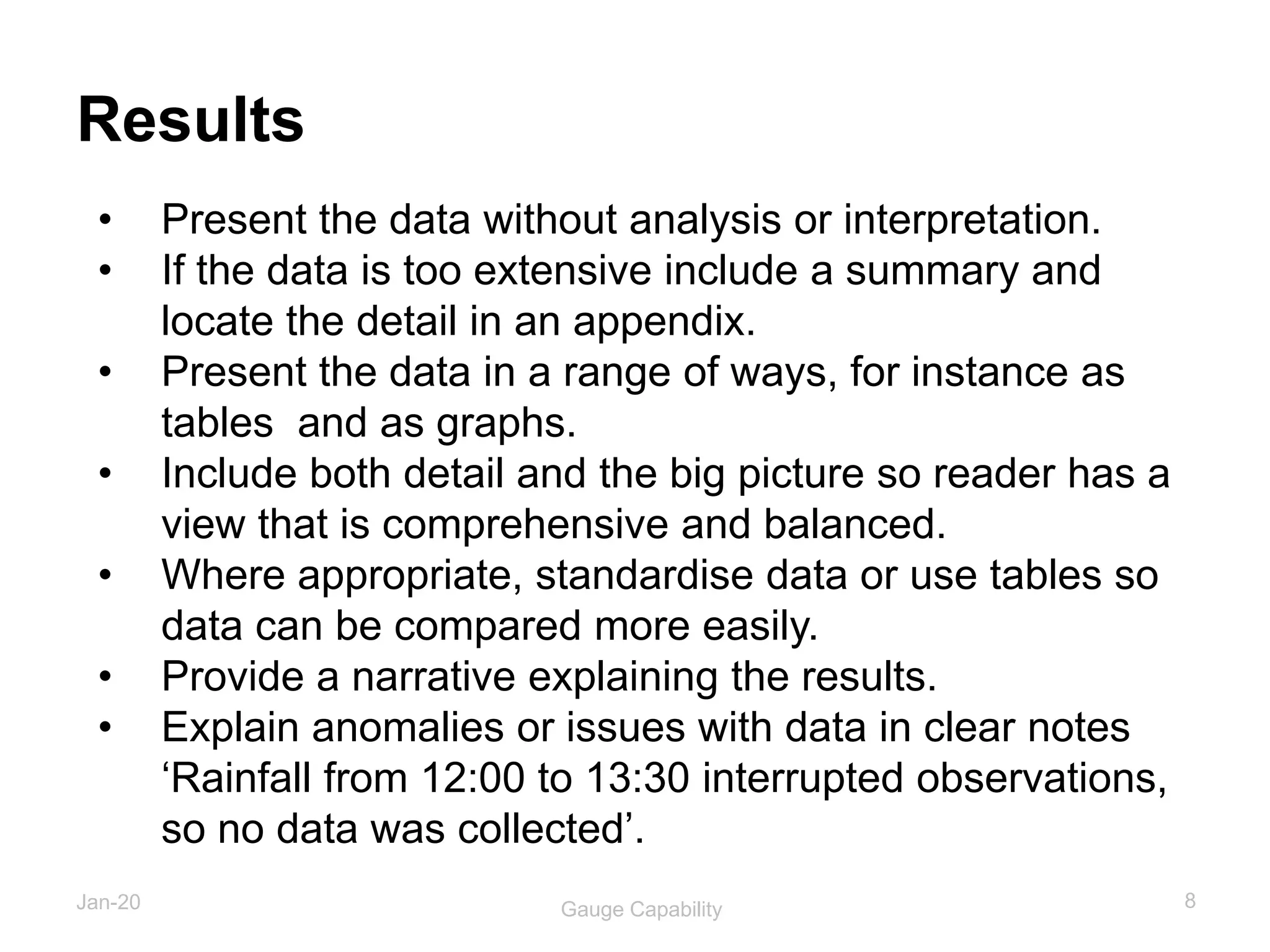 The structure of reports | PDF