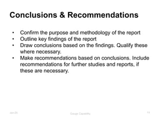 The structure of reports | PDF